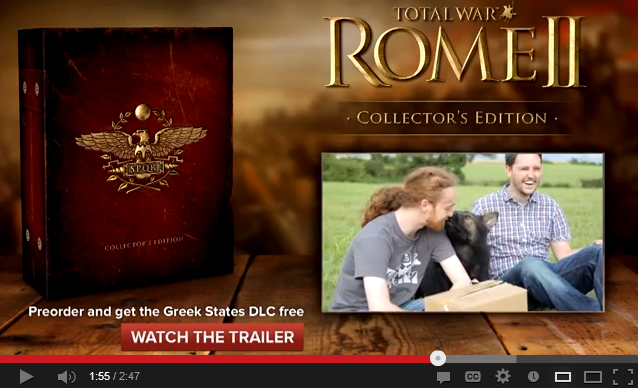 Creative Assembly unboxes Total War: Rome II Collector’s Edition, dog ...