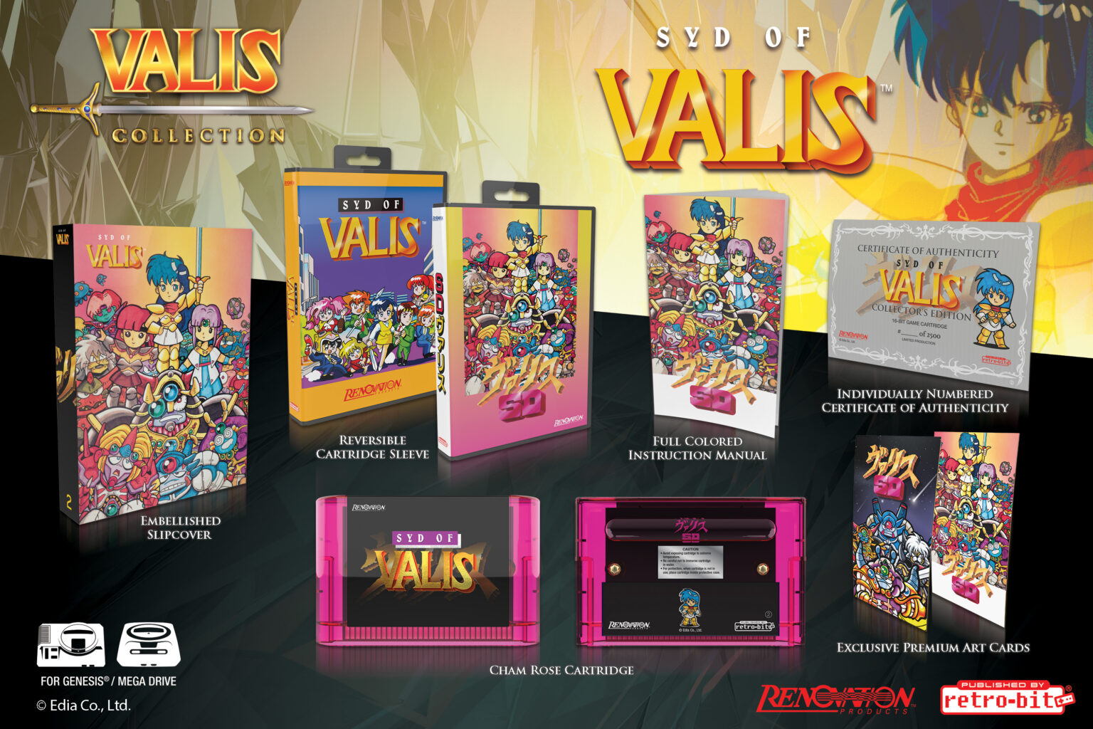 The Valis Collection Genesis/Mega-Drive reprints from Retro-Bit ...