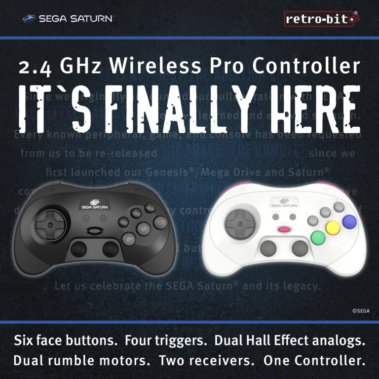Wireless Pro Saturn controllers with hall effect analog sticks ...