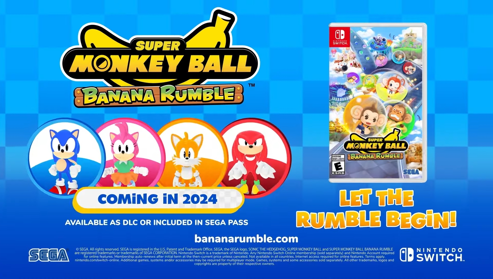 Sonic, Tails, Knuckles, and Amy joins Super Monkey Ball: Banana Rumble ...